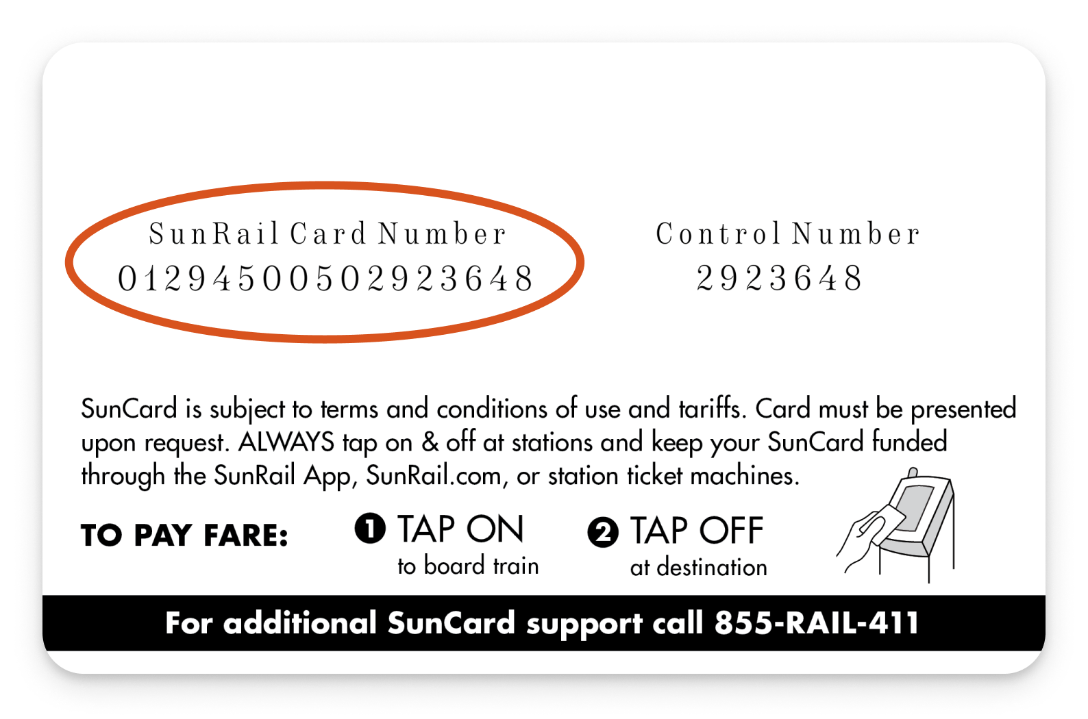 What is a SunCard number? - SunRail
